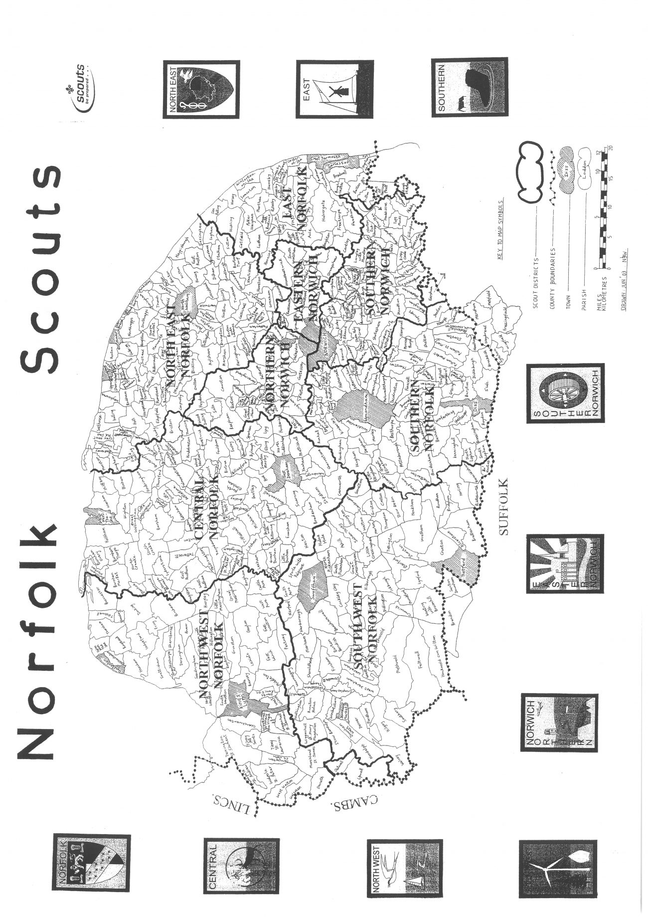 CountyMaps / Norfolk Scouts / Providing fun, excitement and skills for ...